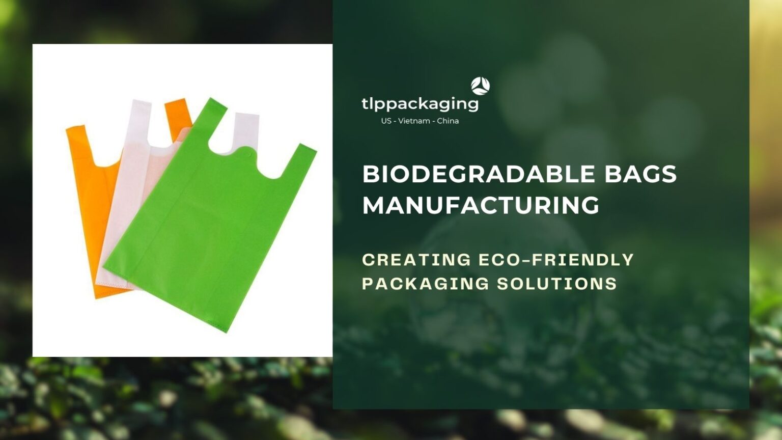 Biodegradable Bags Manufacturing: A Sustainable Approach